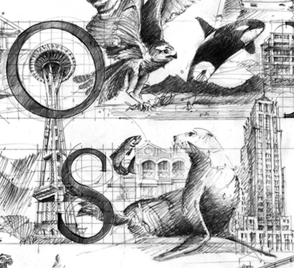 Seattle City Alphabet Print | Etsy