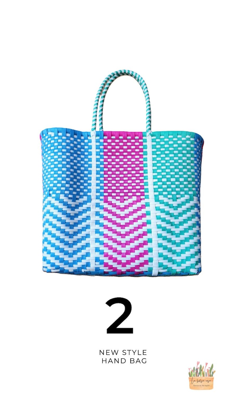Mexican Tote Handwoven, Market Bags, Mexican Basket, Mexican Plastic ...