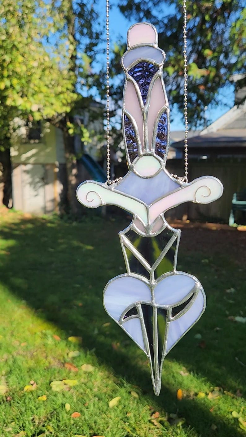 Heart Dagger Stained Glass Digital Pattern Download - Etsy