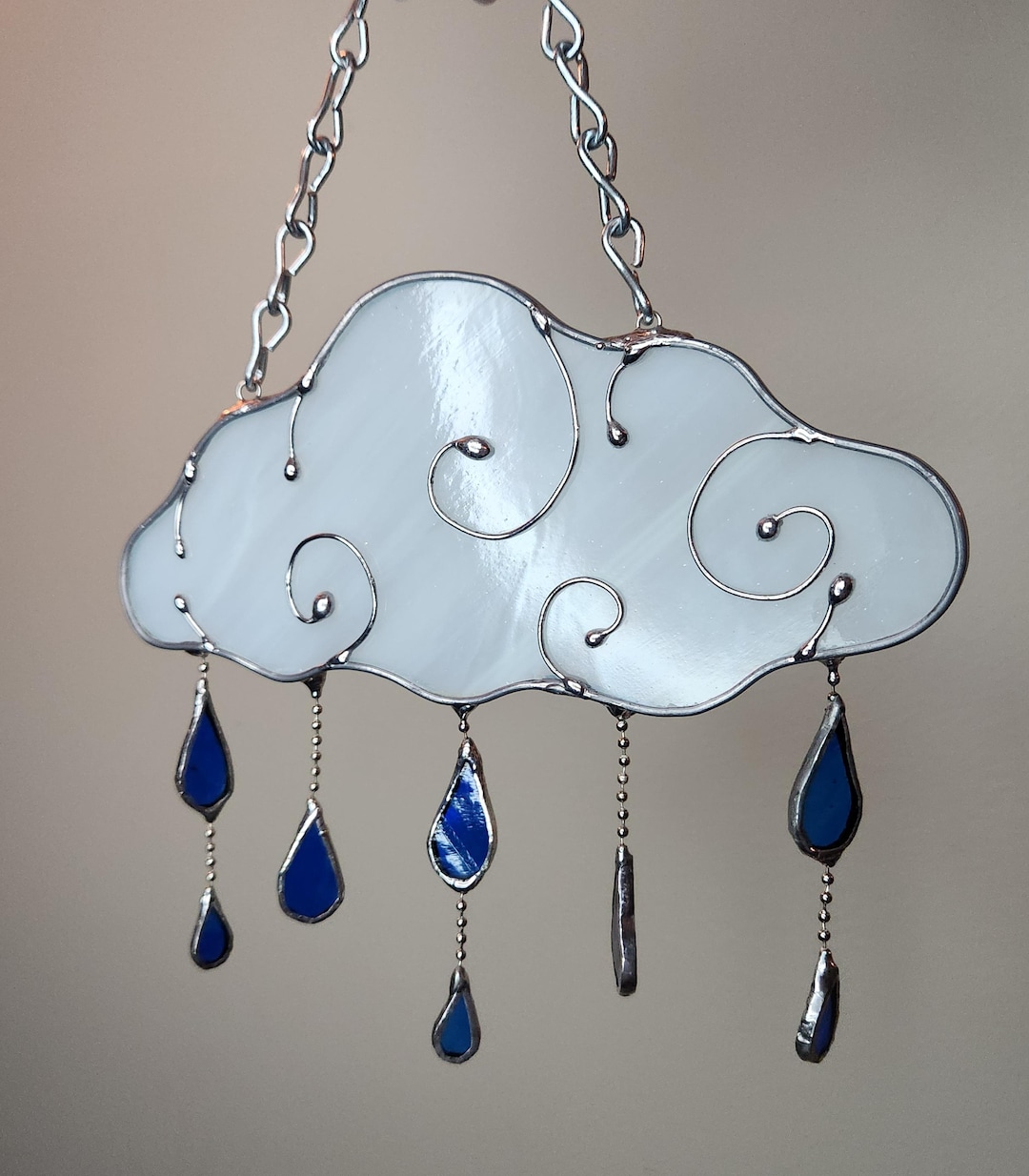 Stained Glass Rain Cloud Suncatcher - Etsy
