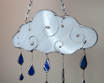 Stained Glass Thunder Cloud With Lightening - Etsy