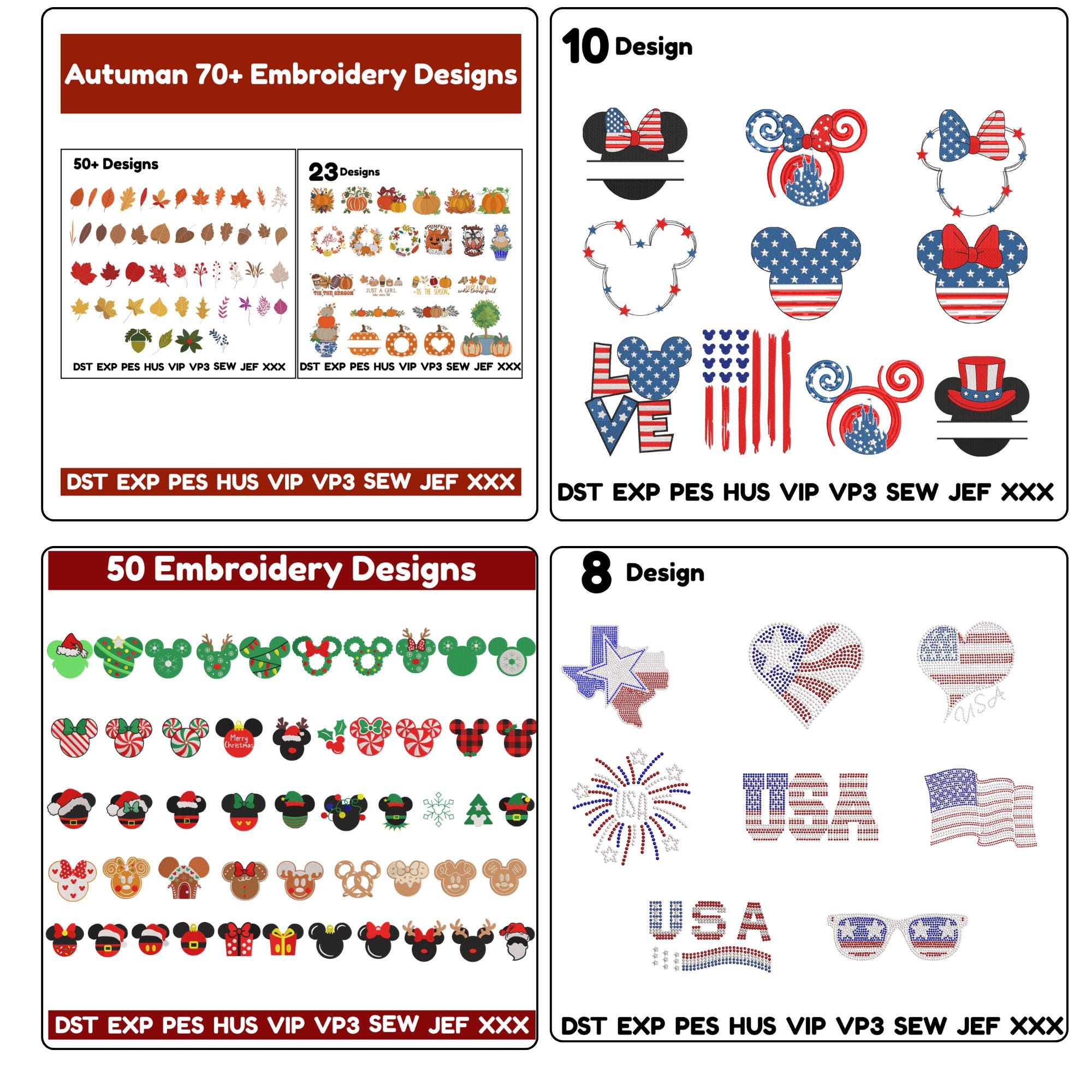 500+ Designs Mega Bundle Machine Embroidery Files Ultimate Embroidery ...