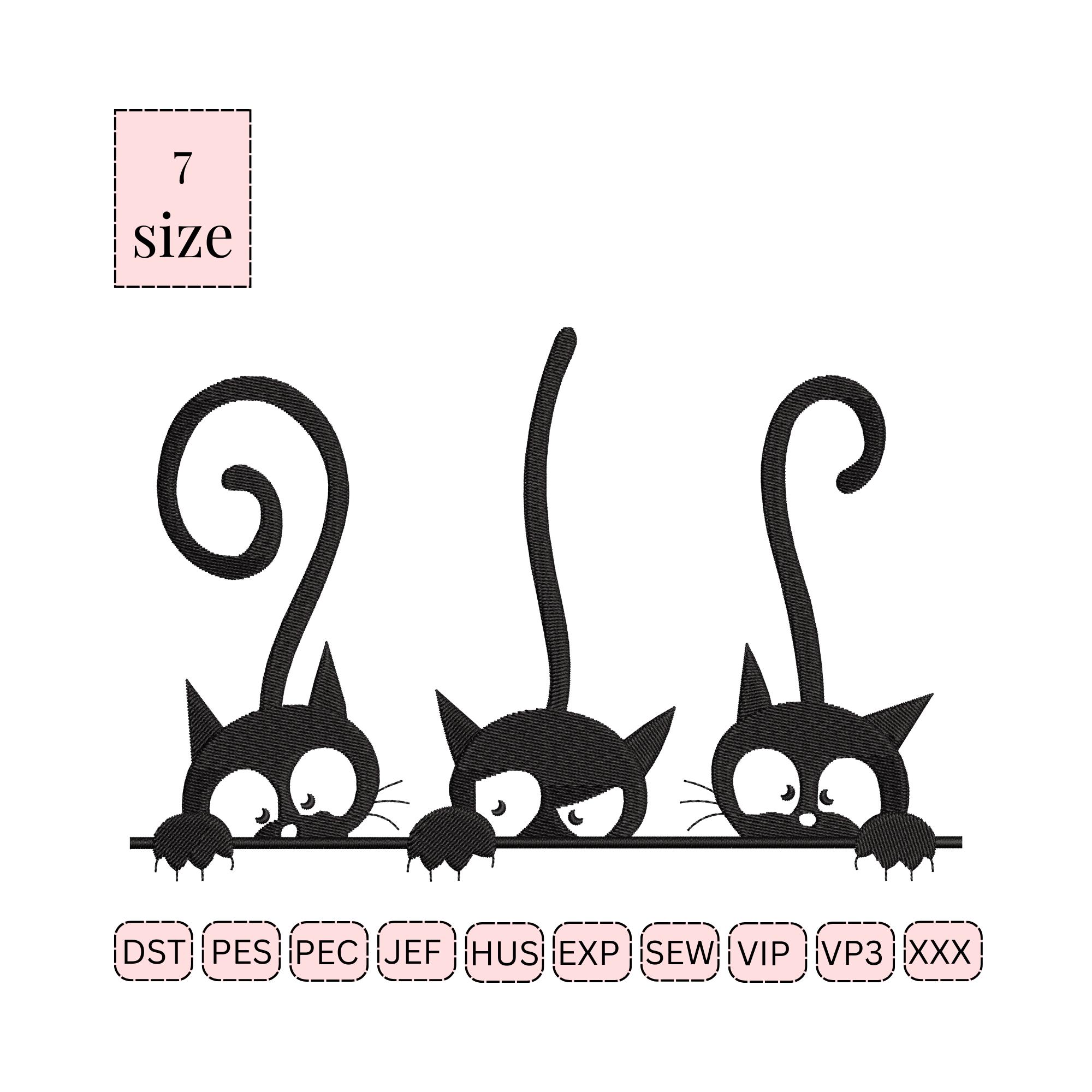 Cats Embroidery Design – Cat Machine Embroidery File , Animal ...