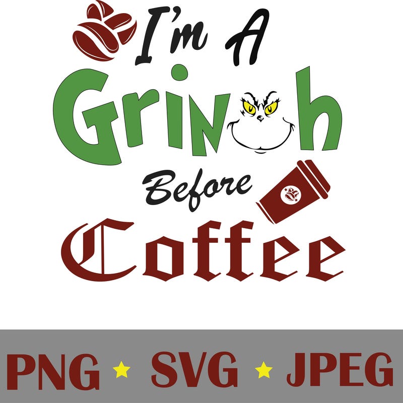 Grinch Coffee Png - Etsy