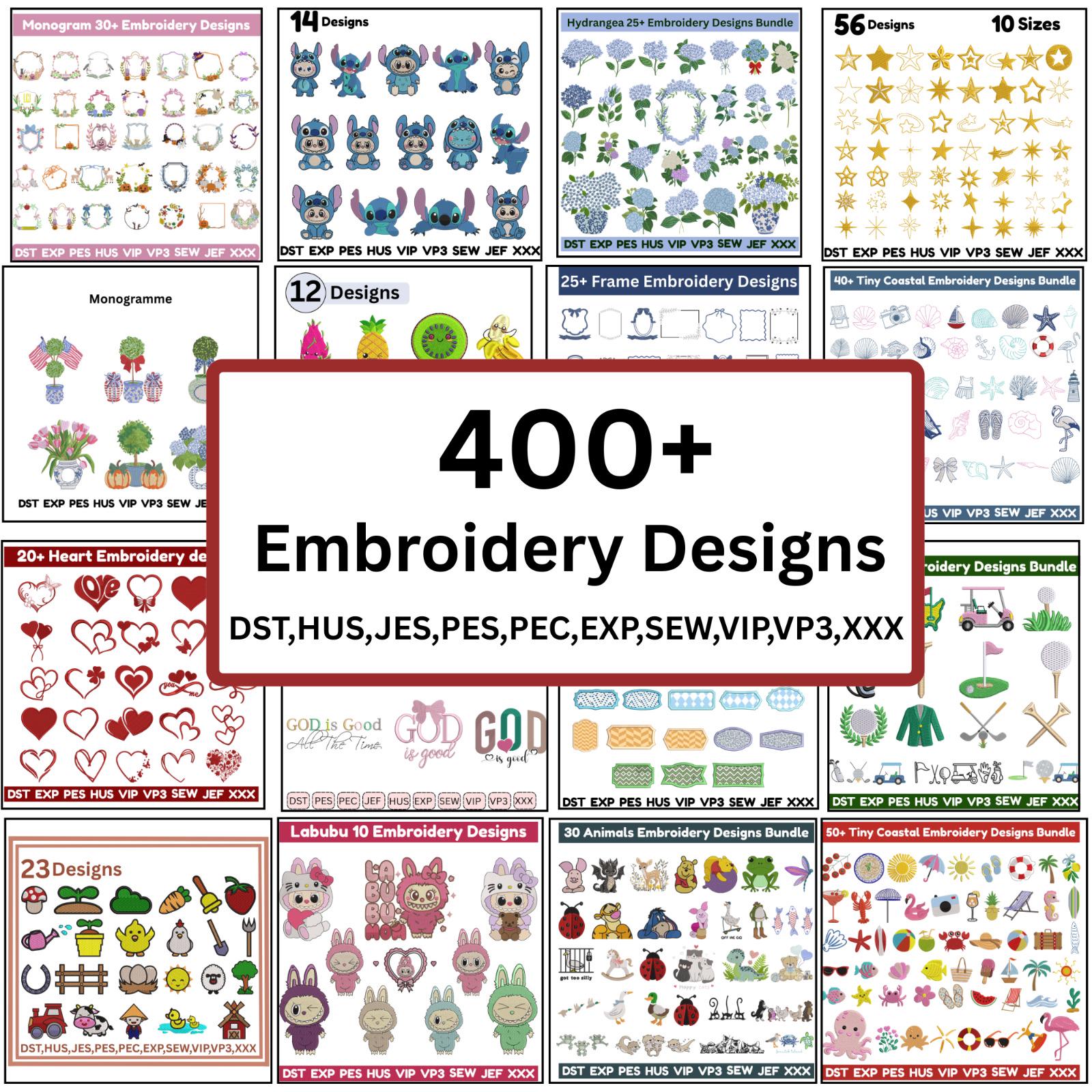 Embroidery Designs Bundle 400+ Emb Design-instant Download Digital ...