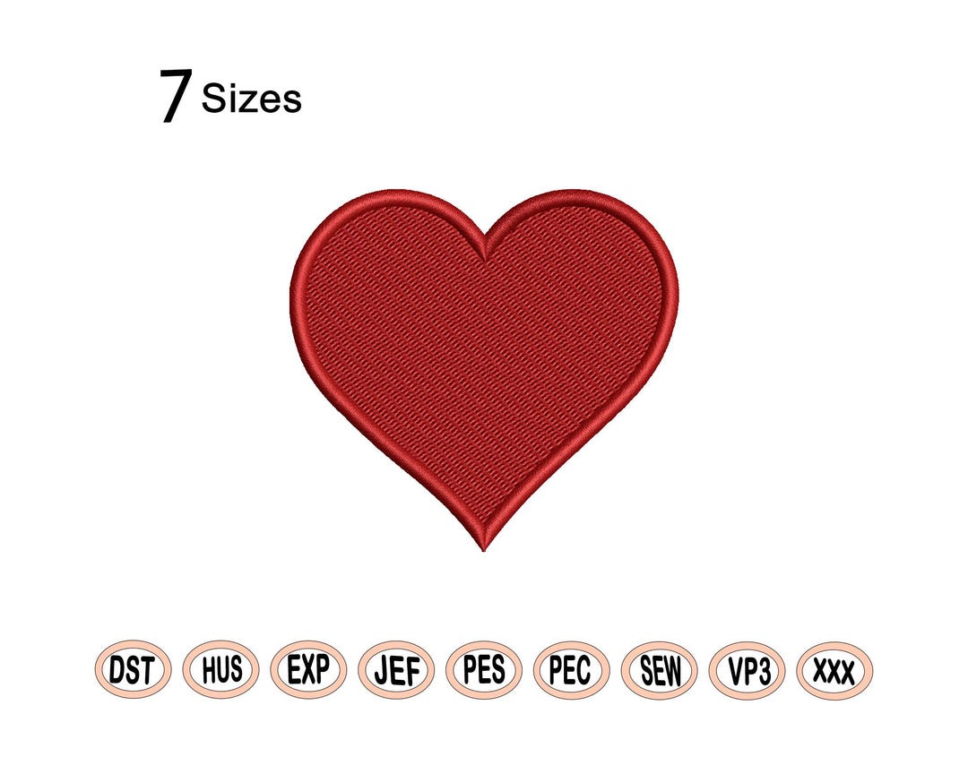Heart Embroidery Design | Heart Embroidery Mashine Design | Mini Heart ...