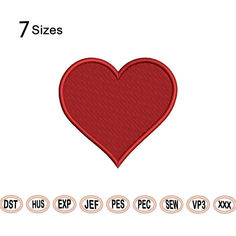 Heart Embroidery Designs - Etsy