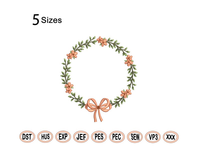Flower Frame Embroidery Designs-flower Monogram Embroidery Pattern ...