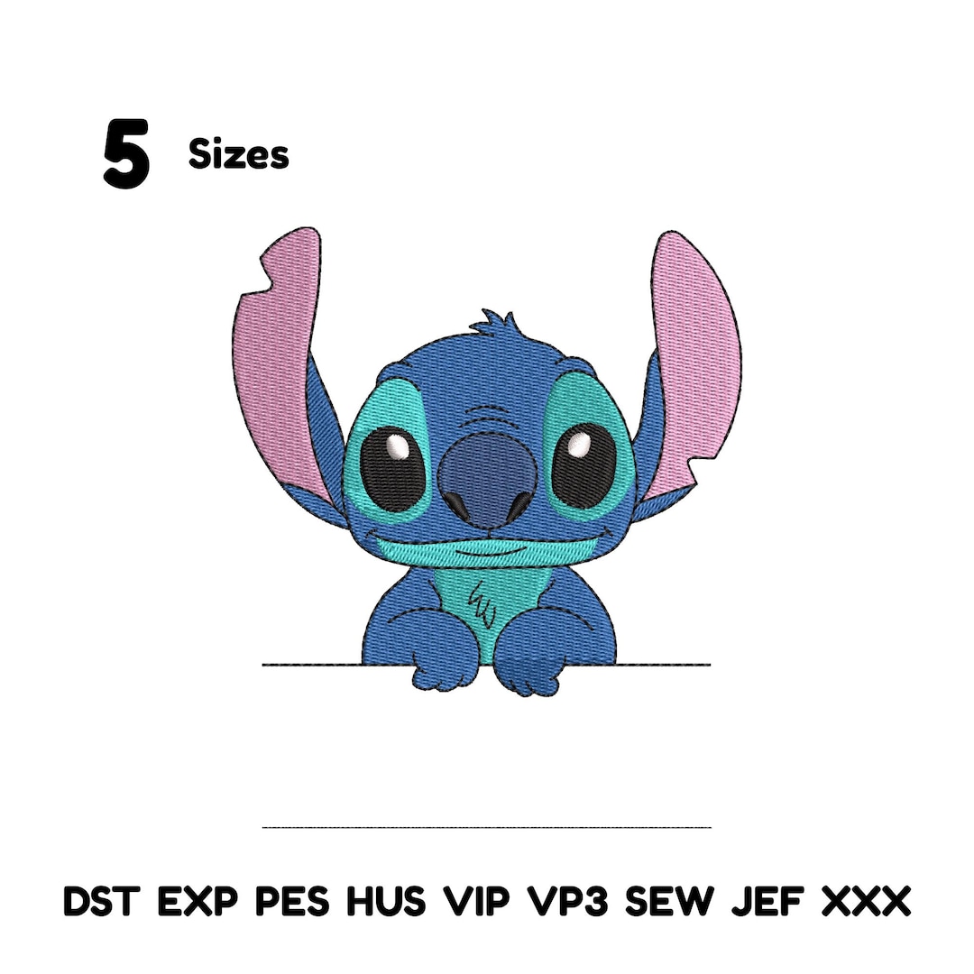 Stitch Embroidery Design, Stitch Lilo Embroidery Cute Baby Stitch Heart ...