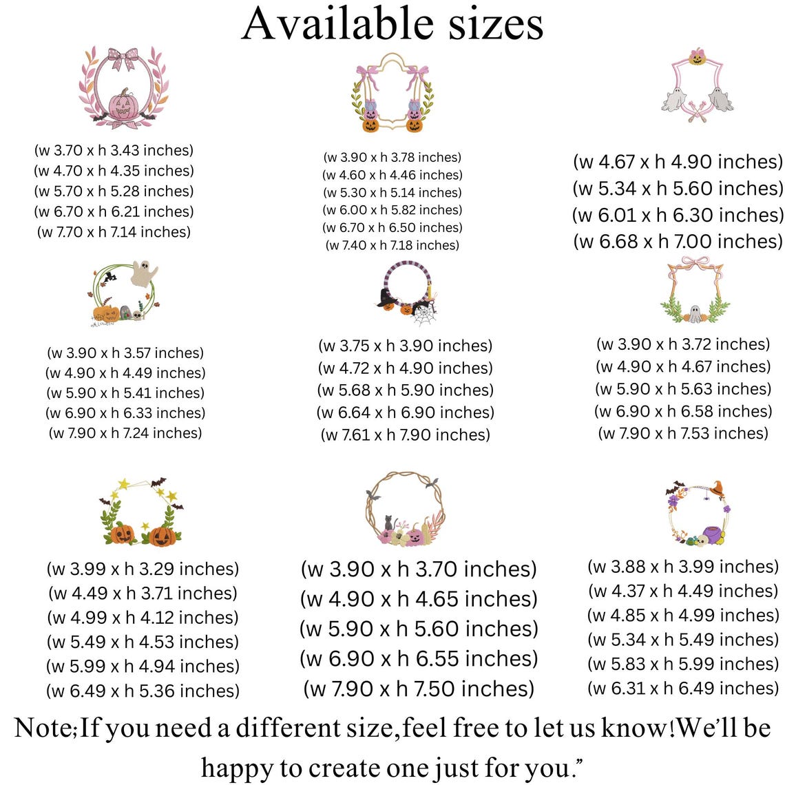 Embroidery Monogram Design Bundle Halloween Monogram Frame Embroiery ...
