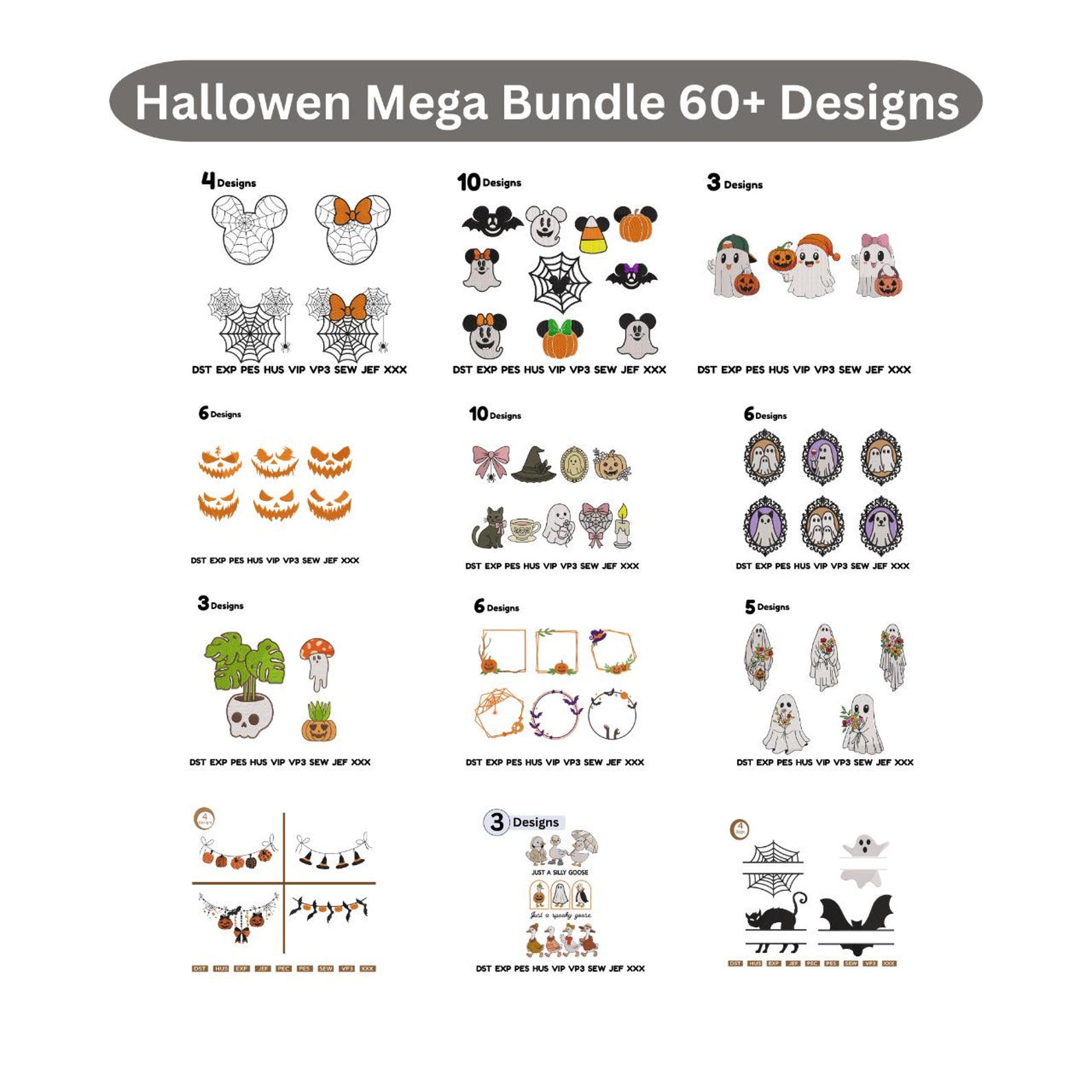 Whole Shop Halloween Embroidery Designs Bundle Mega Bundle Machine ...