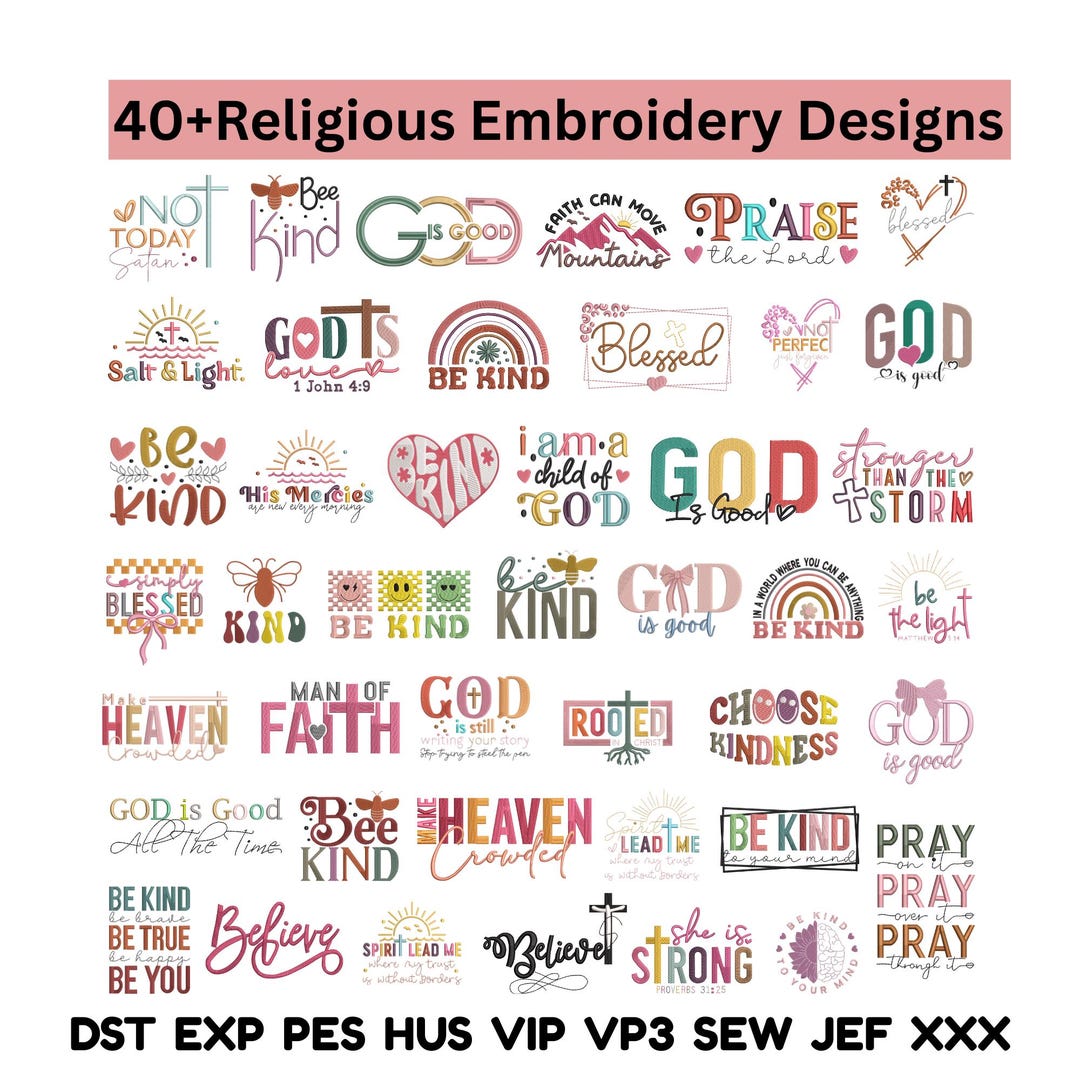 Religious Mini Embroidery Design Bundle,bible Verses Embroidery,faith ...
