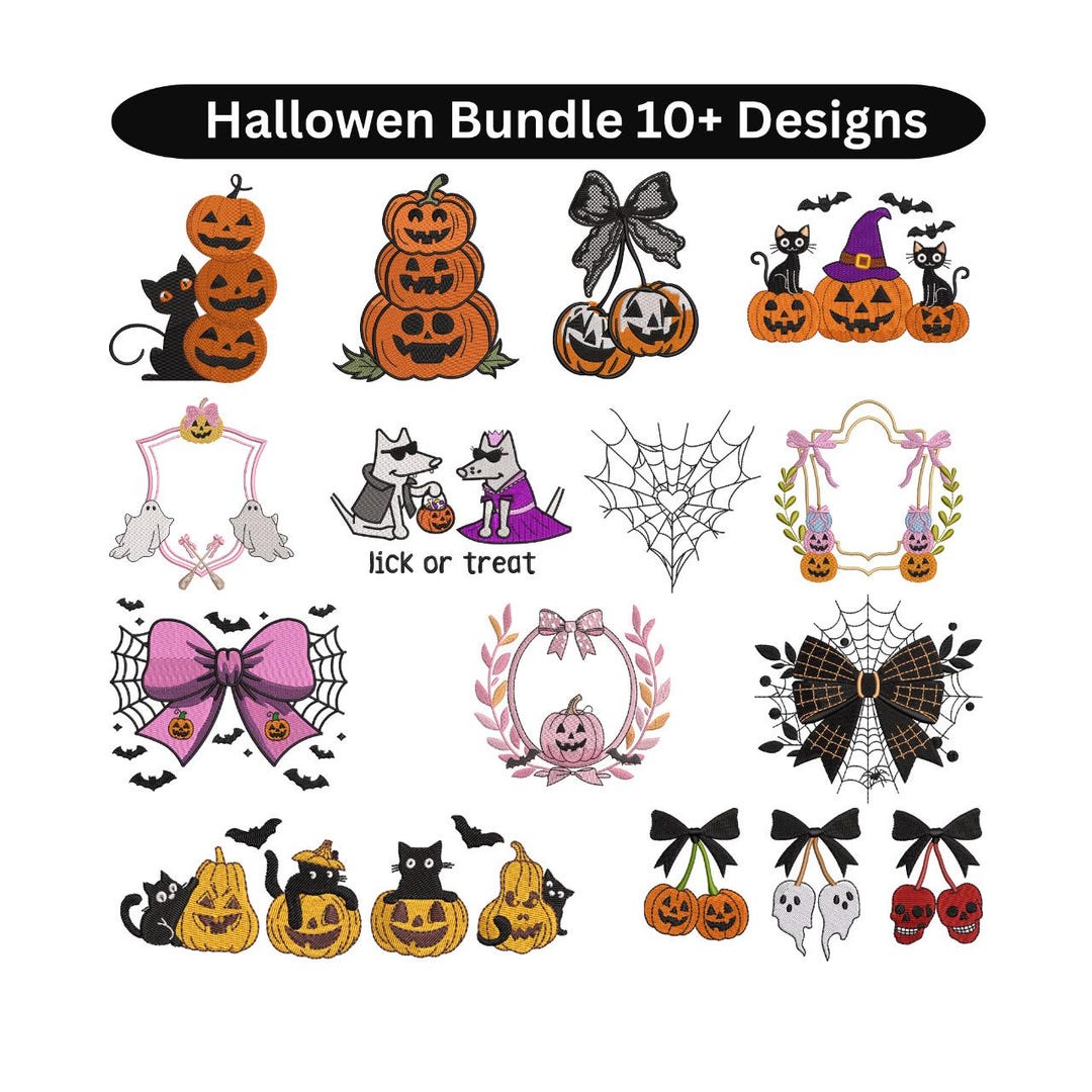 Set Mini Halloween Embroidery Set Halloween Embroidery Mini Halloween ...