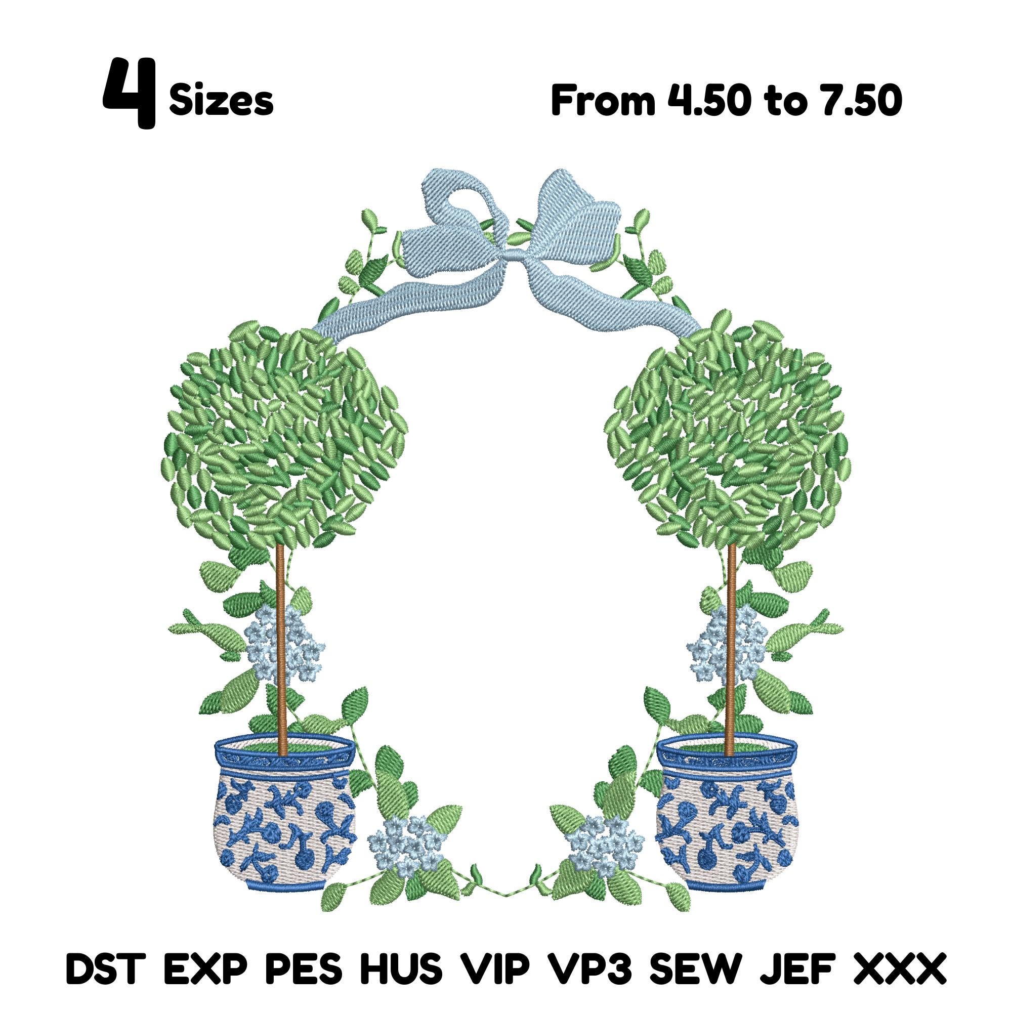 Preppy Crest Chinoiserie Pot Embroidery,crest Embroidery Chinoiserie ...