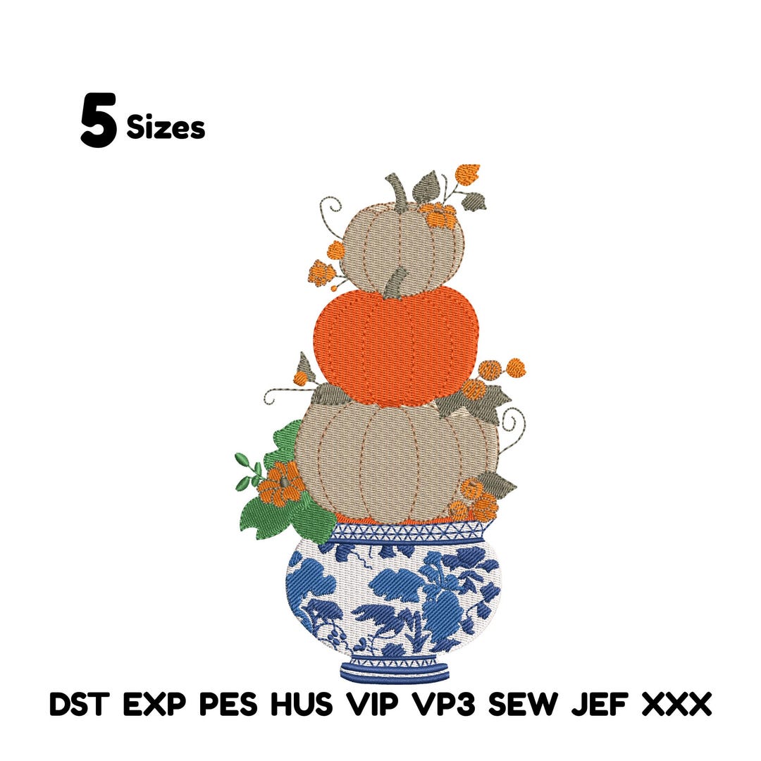 Topiary Pumpkin Machine Embroidery Designs Fall Embroidery Design ...