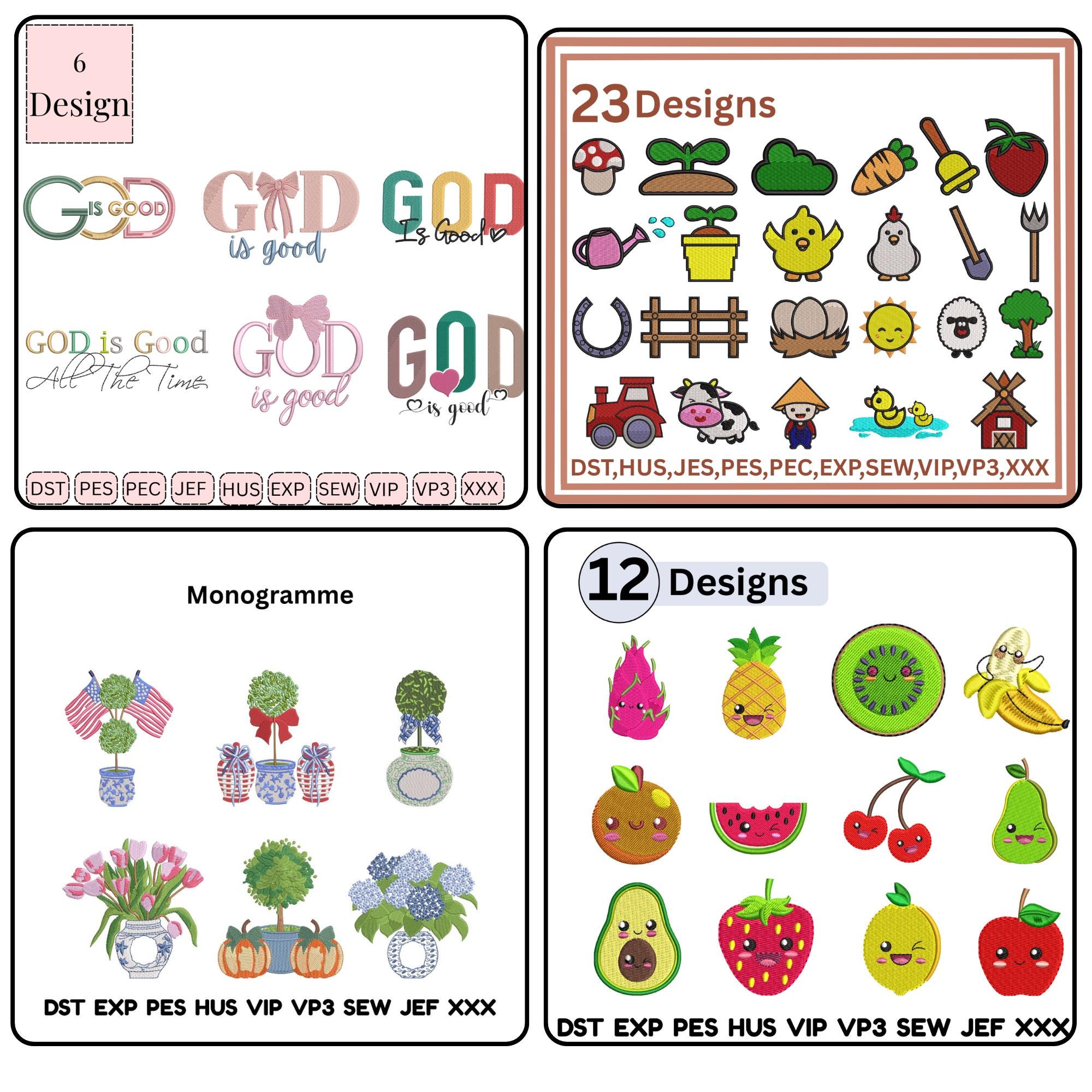 Embroidery Designs Bundle 400+ Emb Design-instant Download Digital ...