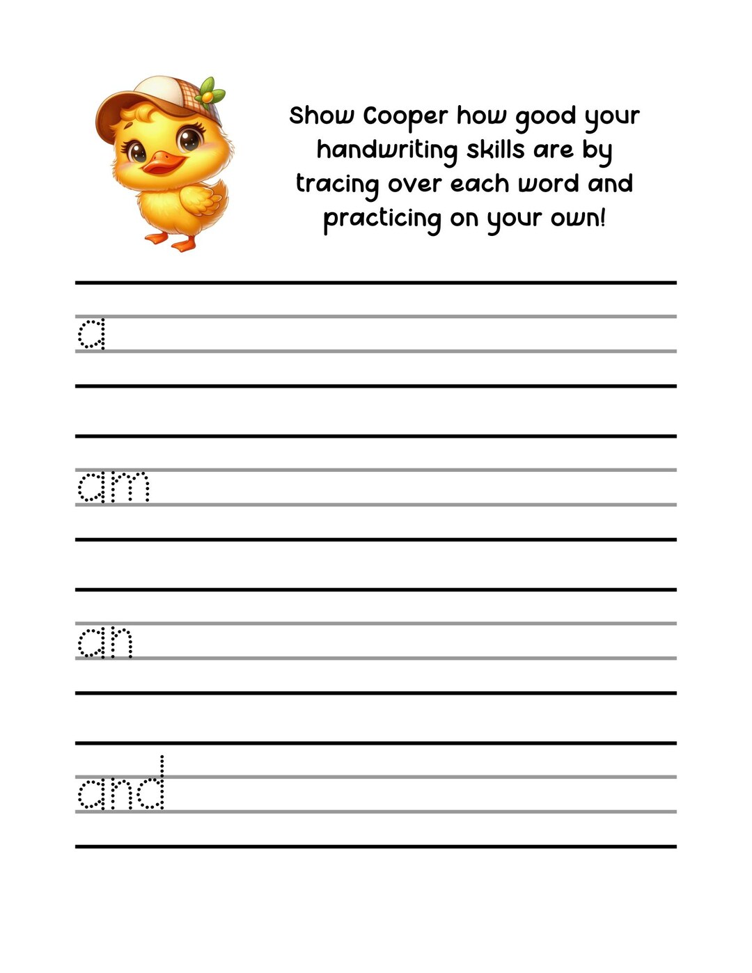 Kindergarten Sight Words and Sentences Handwriting Practice - Etsy