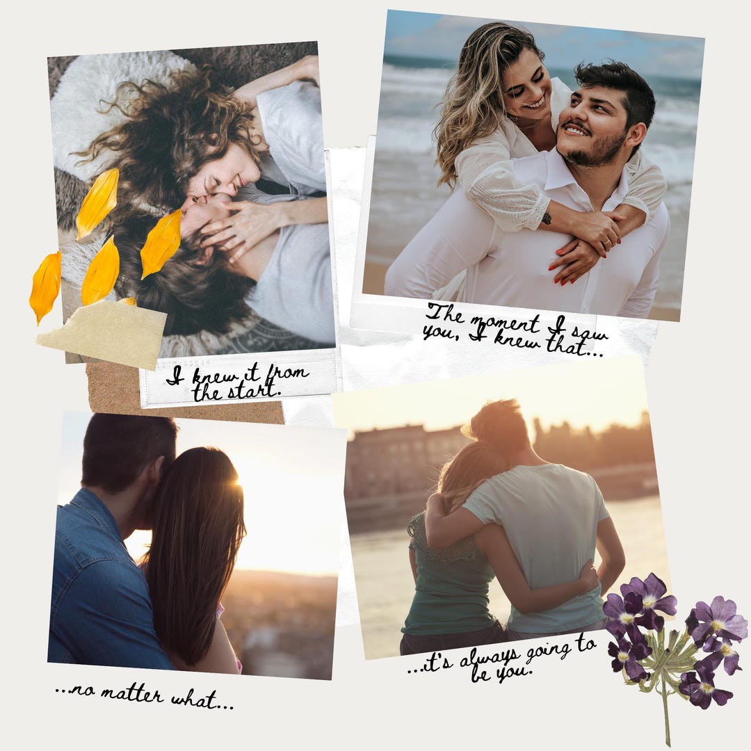 Love Story Slideshow: Wedding Photo Video Album (editable Canva ...
