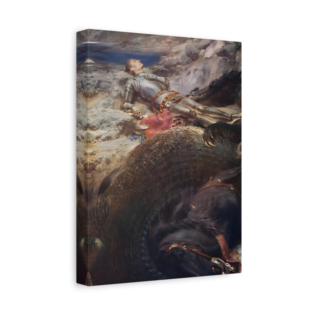 Briton Riviere George and the Dragon - Canvas Wall Art Print ...