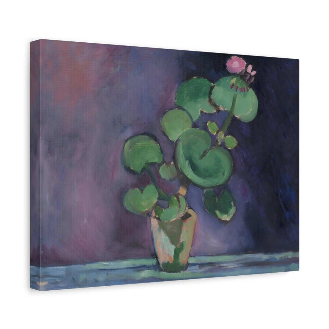Henri Matisse Geranium French Still Life - Framed Canvas Wall Art Print ...