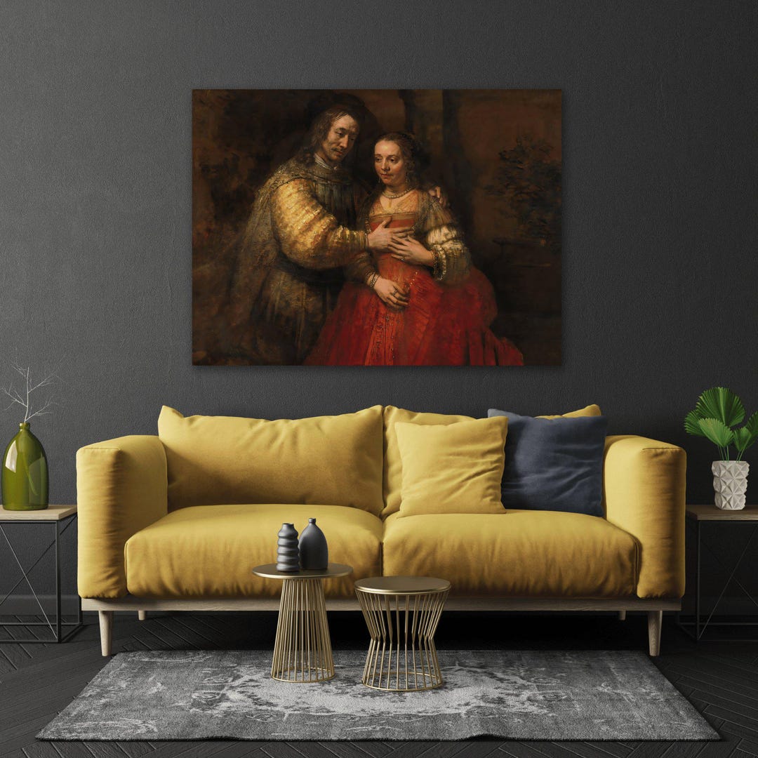 Rembrandt Jewish Bride - Canvas Wall Art Print Reproduction - Etsy