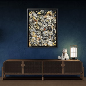 Jackson Pollock Number 4 1951 - Framed Canvas Wall Art Print ...