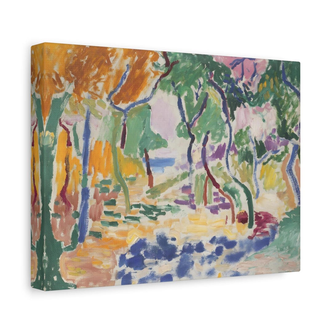 Henri Matisse Landscape at Collioure - Framed Canvas Wall Art Print ...