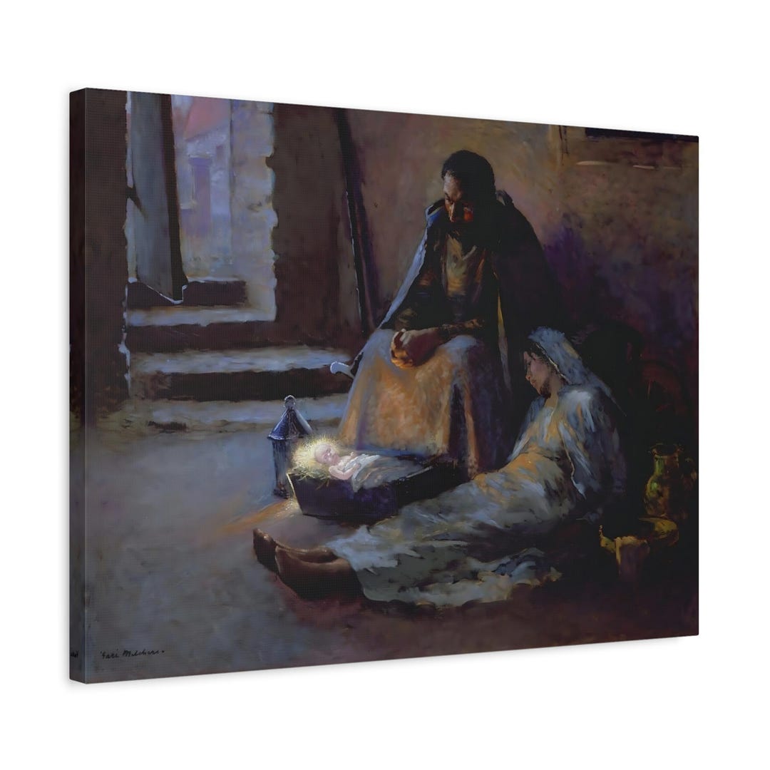 Julius Garibaldi Gari Melchers Nativity Canvas Wall Art Print ...
