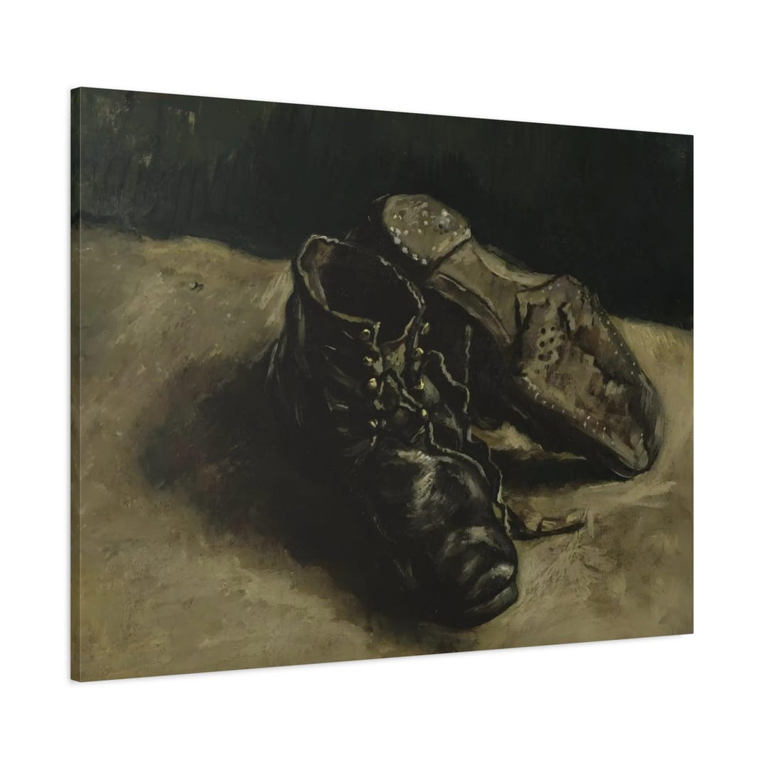 Vincent Van Gogh Pair of Shoes - Framed Canvas Wall Art Print ...