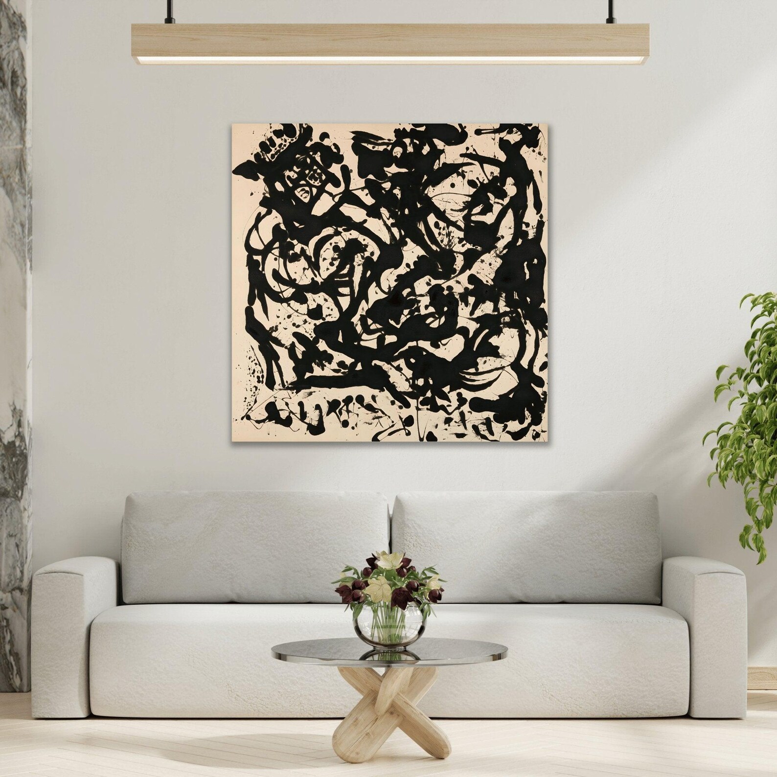 Jackson Pollock Number 17 1951 - Canvas Wall Art Print Reproduction - Etsy