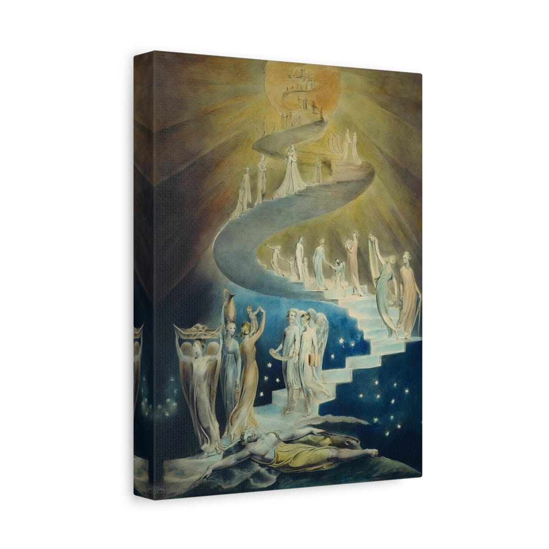 William Blake Jacobs Ladder - Canvas Wall Art Print - Etsy
