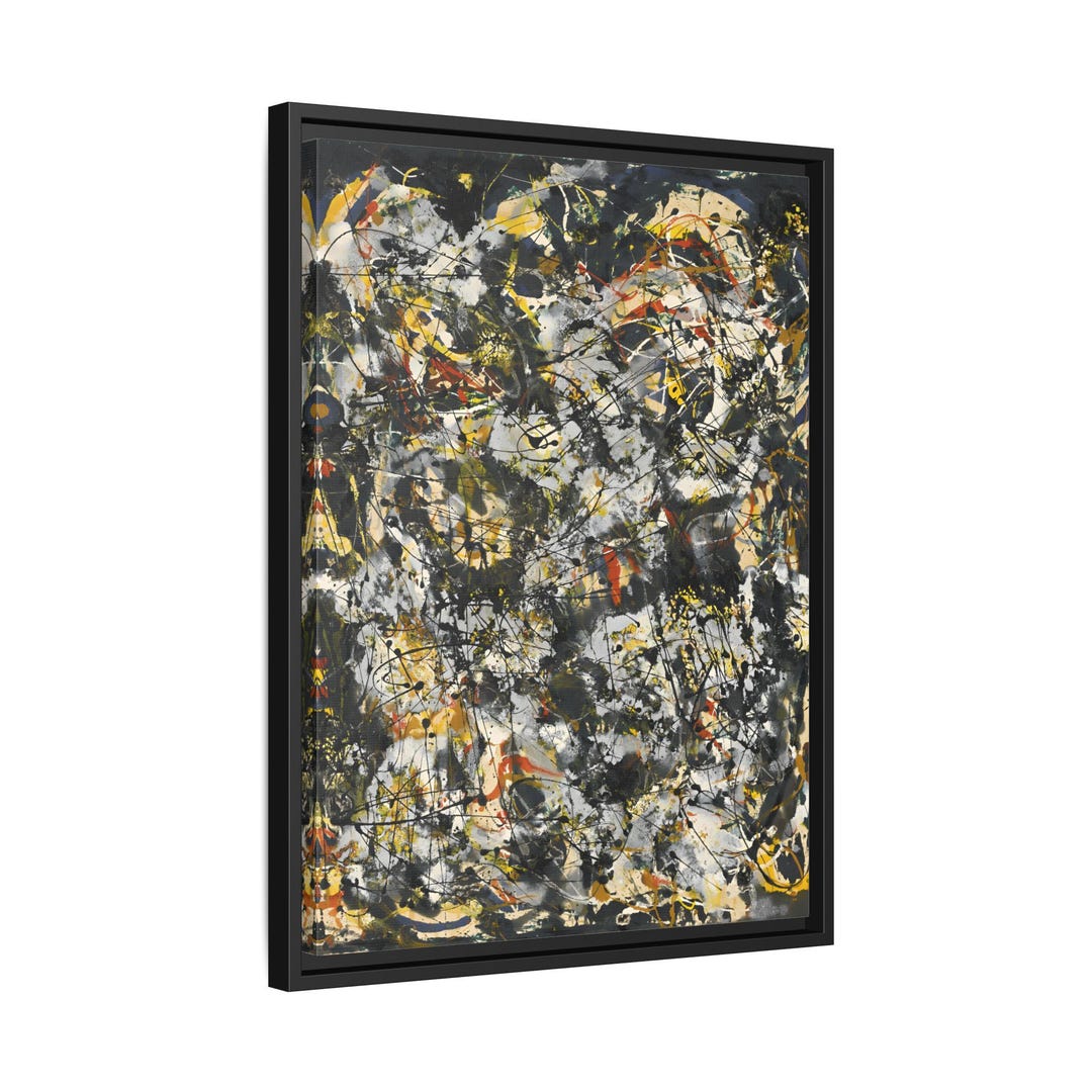 Jackson Pollock Number 4 1951 - Framed Canvas Wall Art Print ...