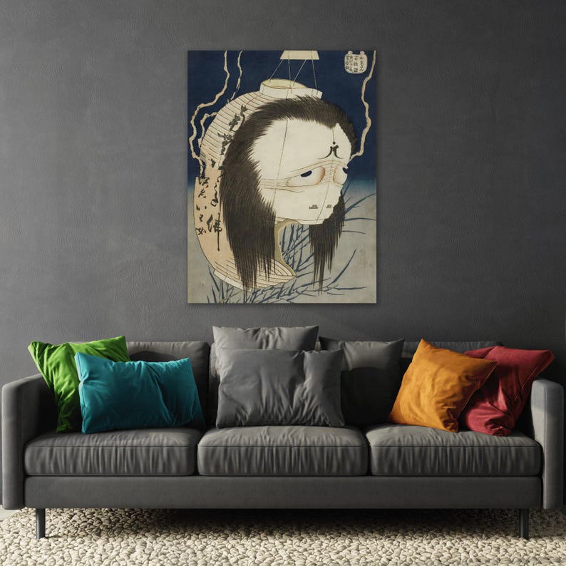 Katsushika Hokusai Ghost of Oiwa One Hundred Ghost Tales - Canvas Wall ...