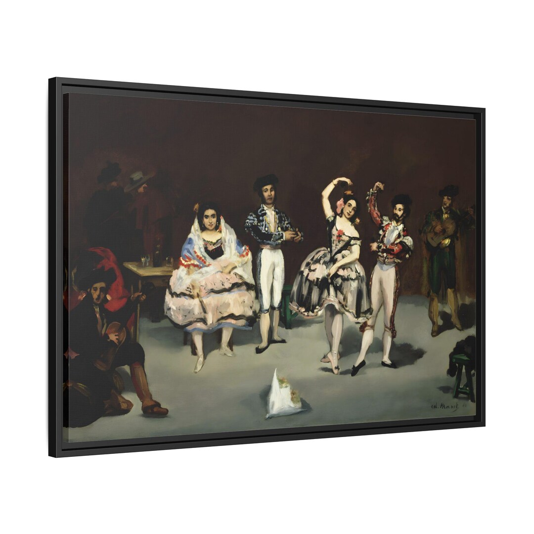 Edouard Manet Spanish Ballet - Framed Canvas Wall Art Print ...