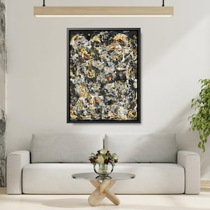 Jackson Pollock Number 4 1951 - Framed Canvas Wall Art Print ...