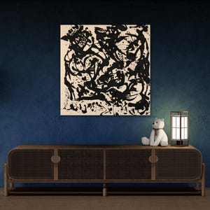 Jackson Pollock Number 17 1951 - Canvas Wall Art Print Reproduction - Etsy