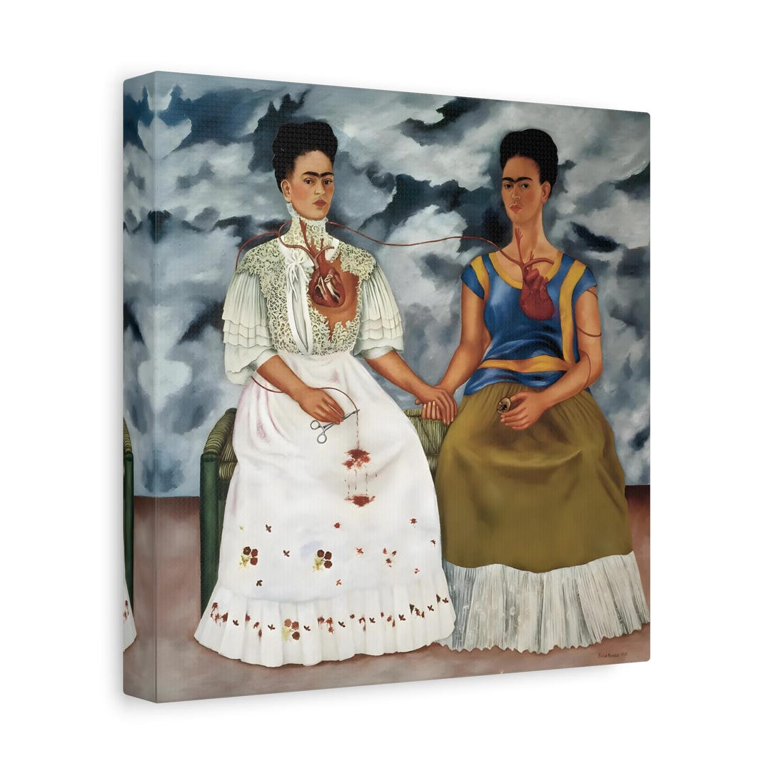 Famous Mexican Frida Kahlo Two Fridas - Canvas Wall Art Painting ...