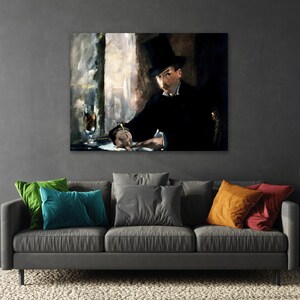 Edouard Manet Chez Tortoni - Canvas Wall Art Print Reproduction - Etsy ...