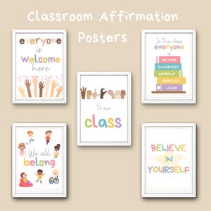 Colourful Affirmations Classroom Posters - Etsy