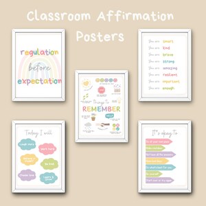 Colourful Affirmations Classroom Posters - Etsy