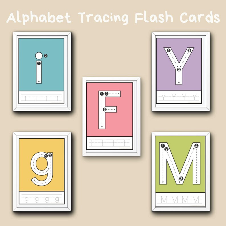 Alphabet Flash Cards Digital Download - Etsy