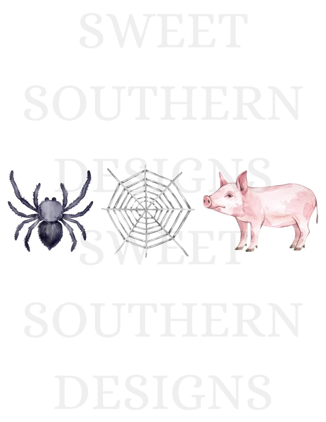 Watercolor Farm PNG, Charlotte's Webb PNG, Kids Png, Digital Download ...