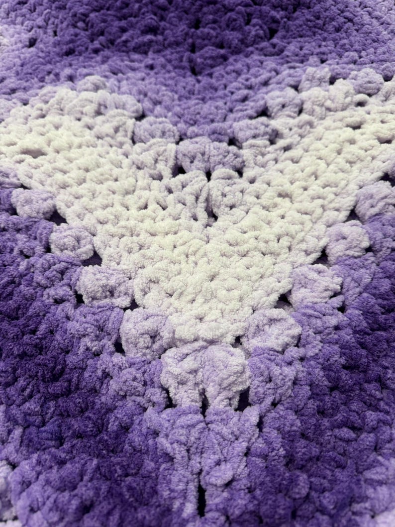 Chunky Crochet Purple Ombré Star Blanket - Etsy