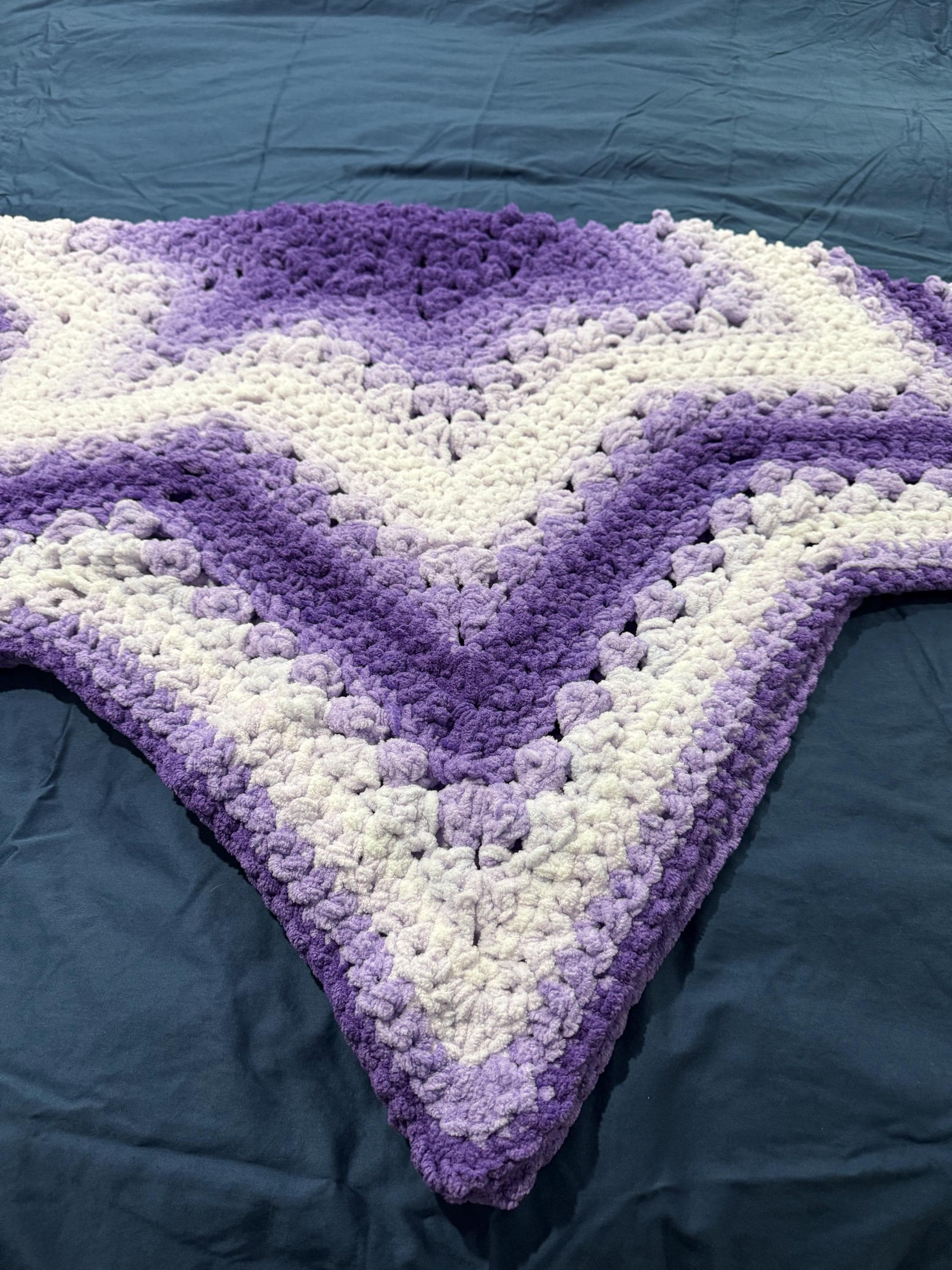 Chunky Crochet Purple Ombré Star Blanket - Etsy