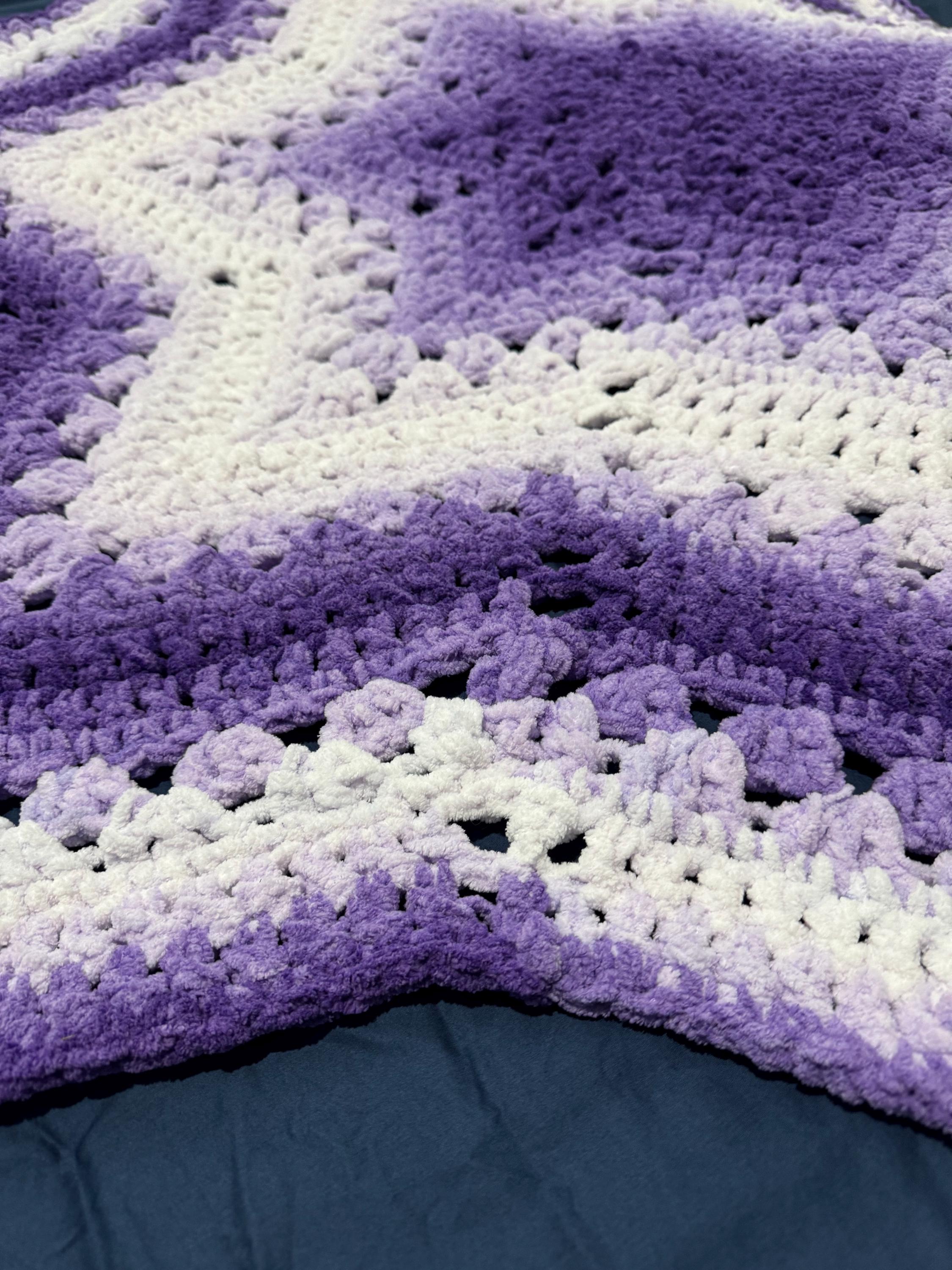 Chunky Crochet Purple Ombré Star Blanket - Etsy