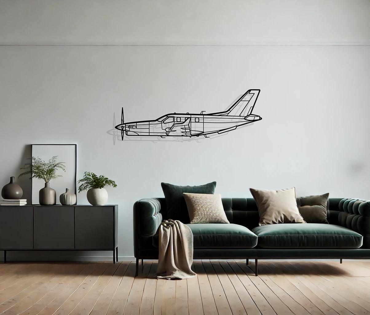 SOCATA TBM 960 Silhouette Wall Decor, Plane Metal Sign, Pilot Gift ...
