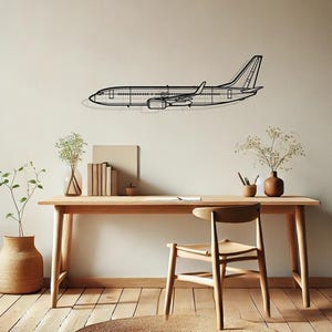 Boeing 737-800 Metal Wall Art, Plane Metal Silhouette, Pilot Gifts ...