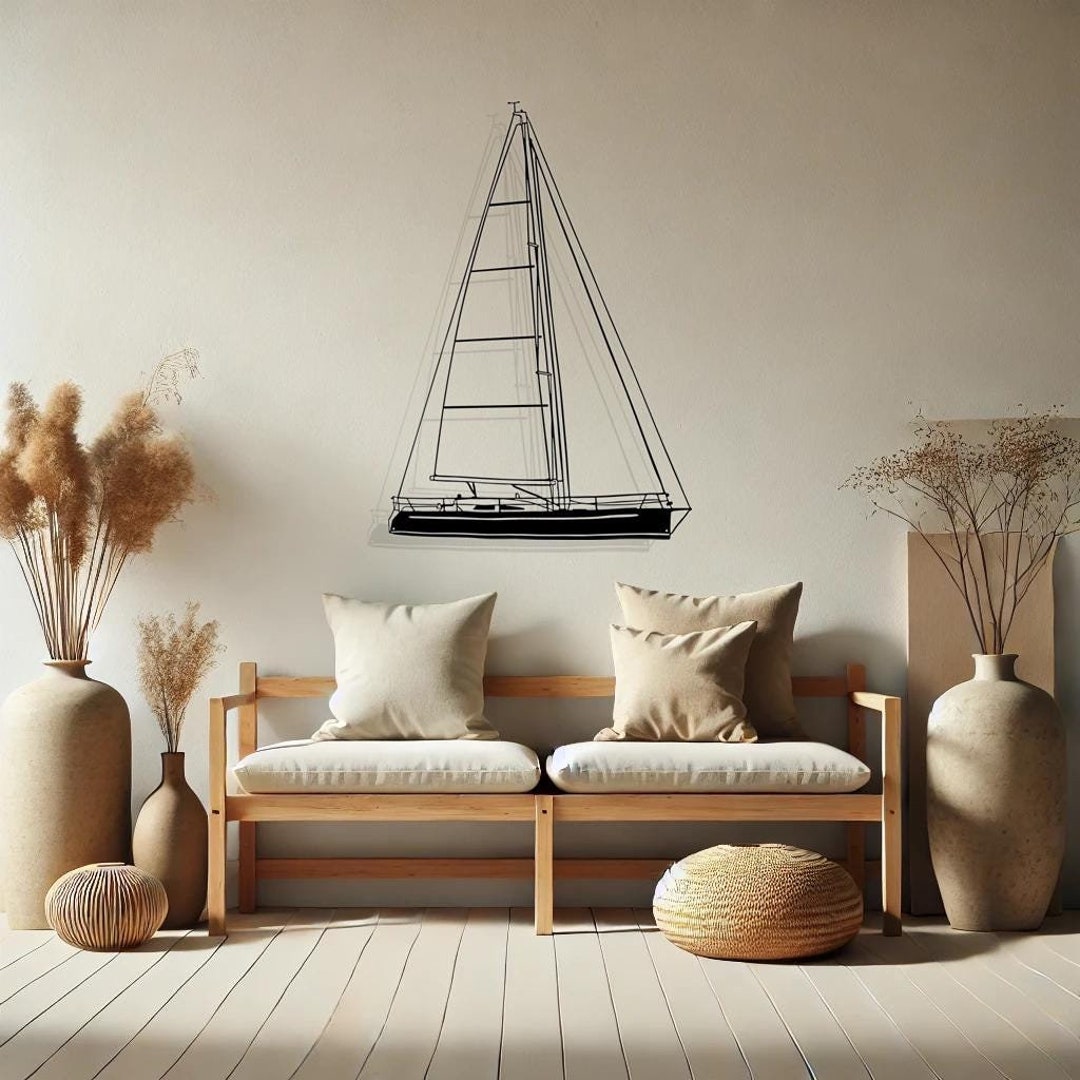 Custom Sailboat Metal Wall Art, Nautical Decor - Etsy