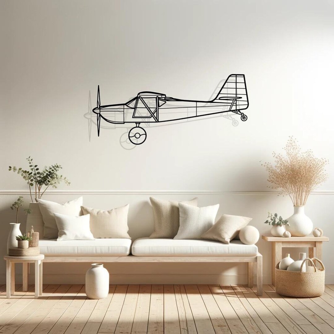 Kitfox 5 Silhouette Wall Decor, Plane Metal Sign, Pilot Gift, Aircraft ...