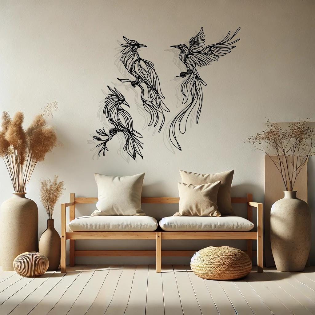Bird Trio Wall Art Set Metal Bird Decor Nature-inspired Wall Hanging ...